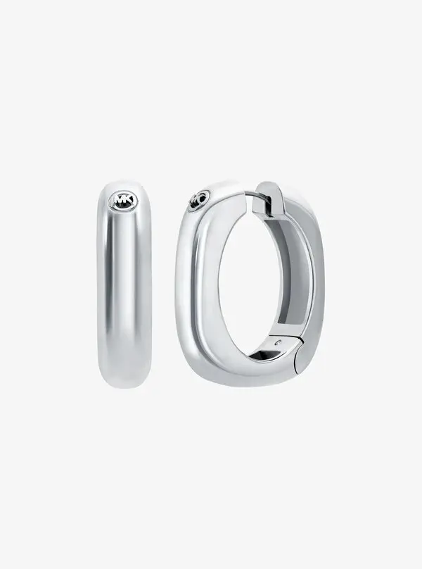 Michael Kors Square Hoop Earrings - Silver