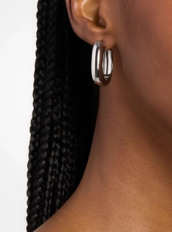 Michael Kors Square Hoop Earrings - Silver