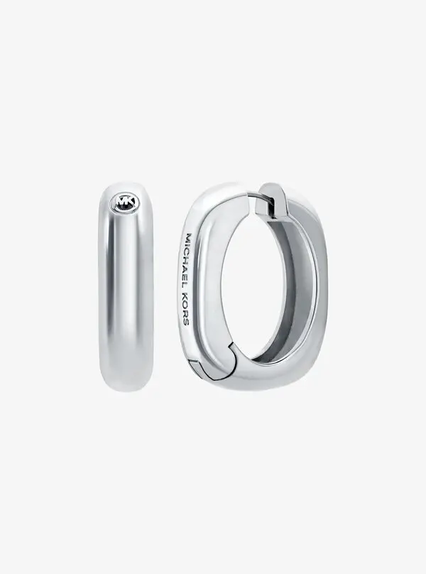 Michael Kors Square Hoop Earrings - Silver