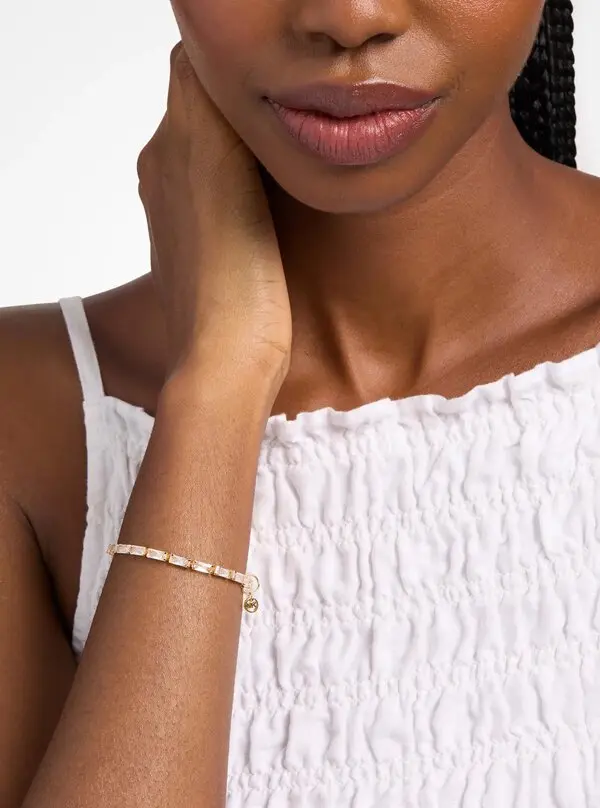 Michael Kors Cubic Zirconia Tennis Bracelet - Gold
