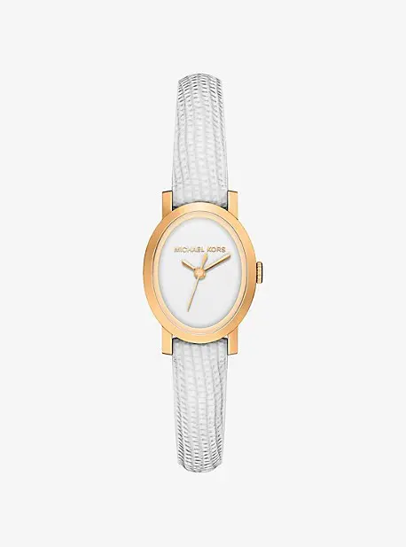 Michael Kors Petite Maude Gold-tone Watch - White