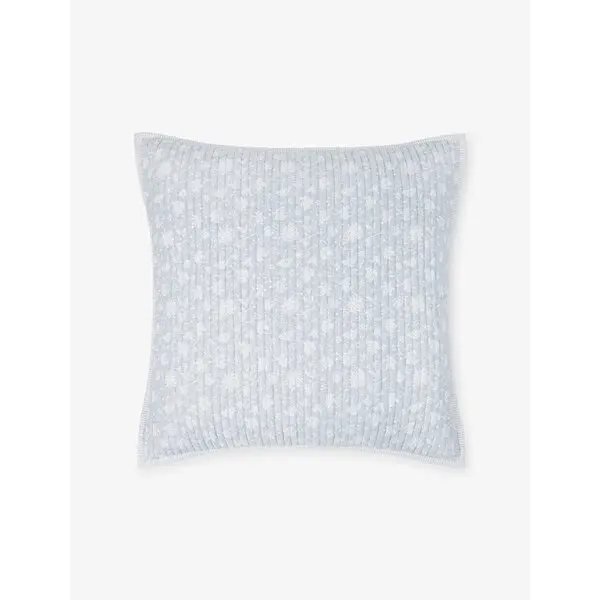 THE WHITE COMPANY Ashby Floral-print Large Cotton Cushion - Blue/white