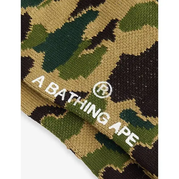 A BATHING APE Camo-print Stretch-cotton Socks