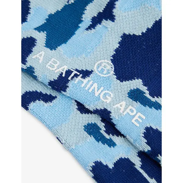 A BATHING APE Camo-print Stretch-cotton Socks