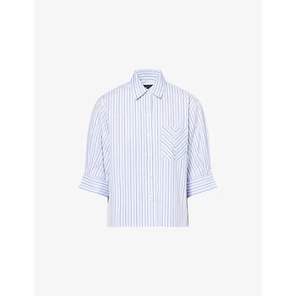 Rag & Bone Lucia Stripe-pattern Cotton-poplin Shirt