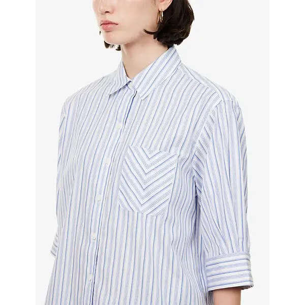 Rag & Bone Lucia Stripe-pattern Cotton-poplin Shirt
