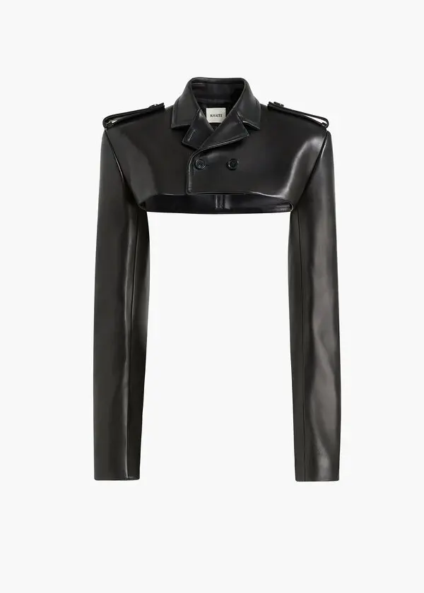Khaite Sadran Leather Jacket - Black
