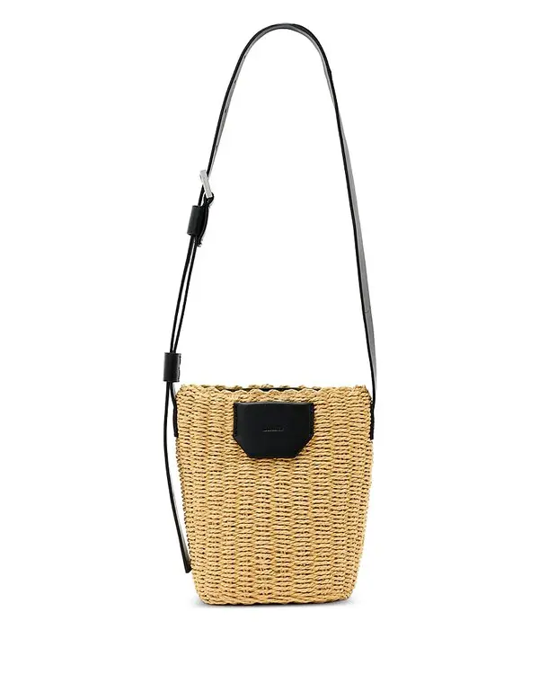 ALLSAINTS Alba Small Paper Straw Crossbody Bag