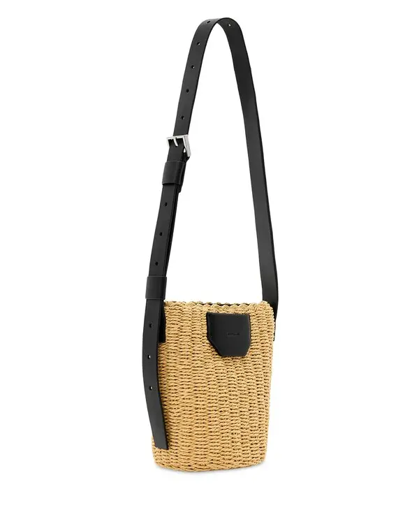 ALLSAINTS Alba Small Paper Straw Crossbody Bag