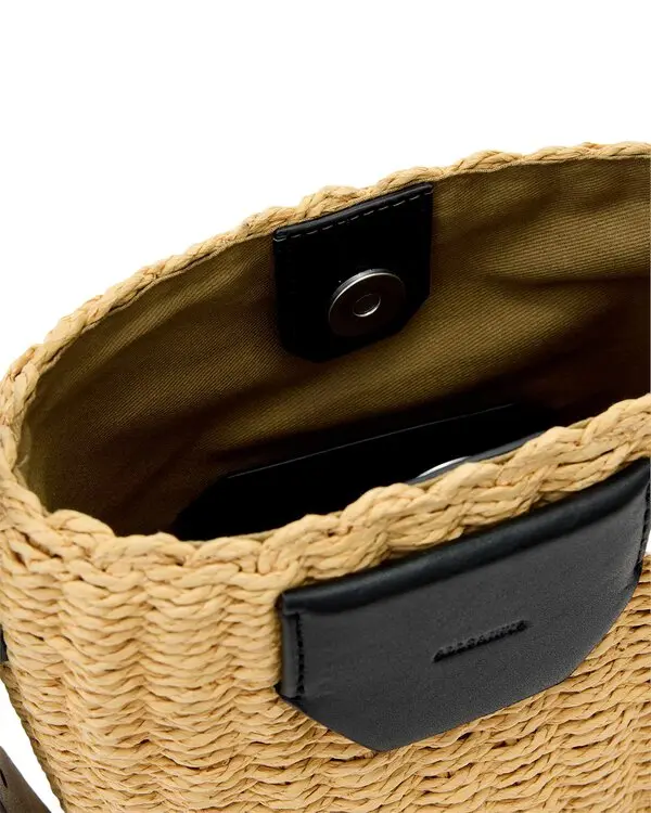 ALLSAINTS Alba Small Paper Straw Crossbody Bag