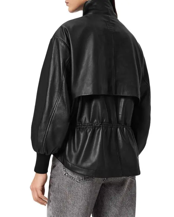 ALLSAINTS Flor Leather Jacket - Black