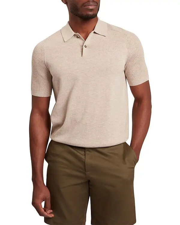 Ted Baker London Otiso Ribbed Raglan Sleeve Polo - Taupe