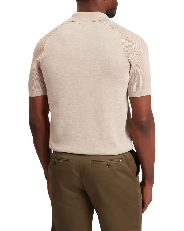 Ted Baker London Otiso Ribbed Raglan Sleeve Polo - Taupe
