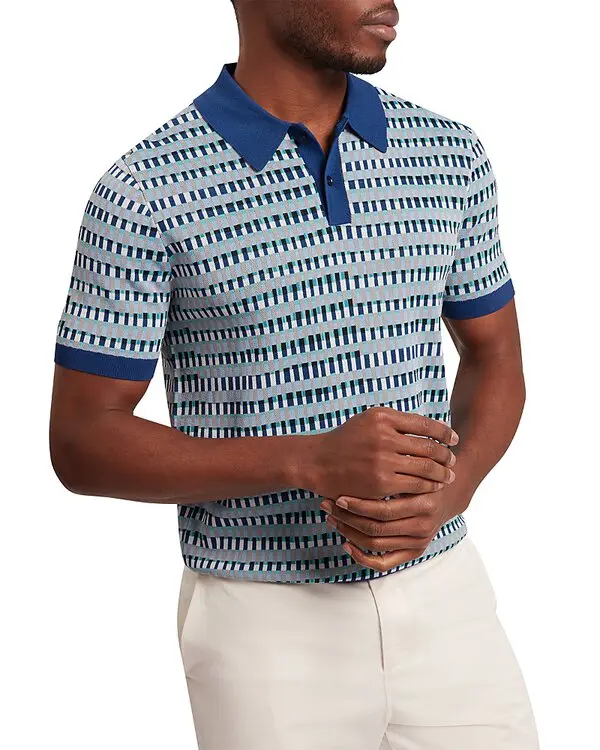 Ted Baker London Tadmori Short Sleeve Geo Jacquard Polo