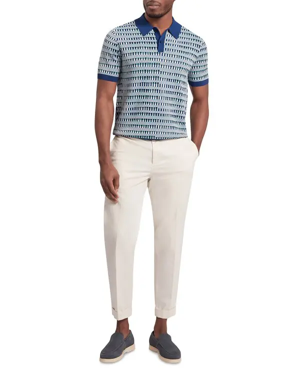 Ted Baker London Tadmori Short Sleeve Geo Jacquard Polo