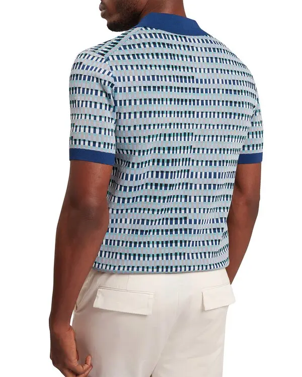 Ted Baker London Tadmori Short Sleeve Geo Jacquard Polo