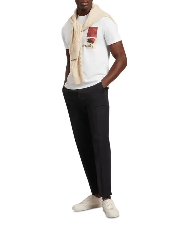 Ted Baker London Floraen Short Sleeve Chest Graphic Tee - White
