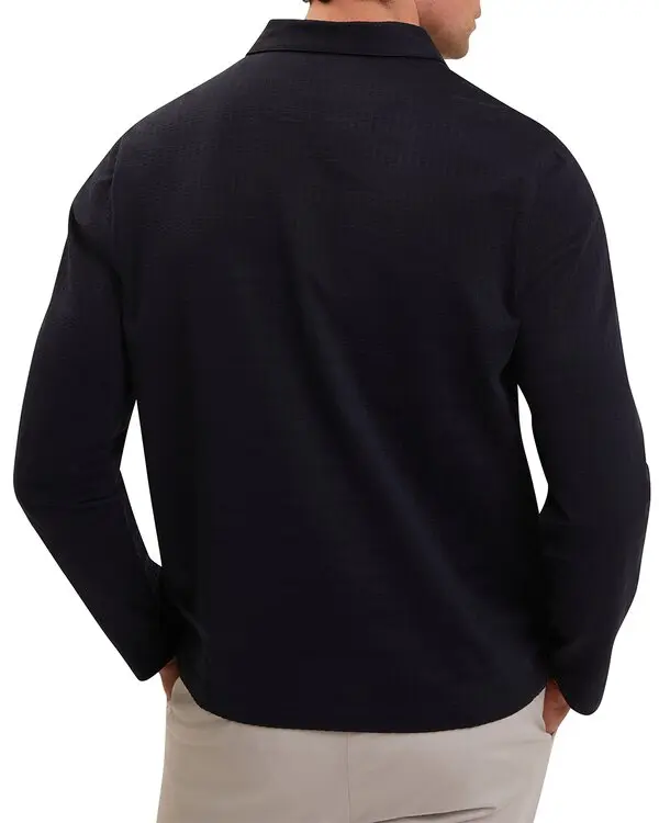 Ted Baker London Wyther Mixed Texture Half Zip Shirt