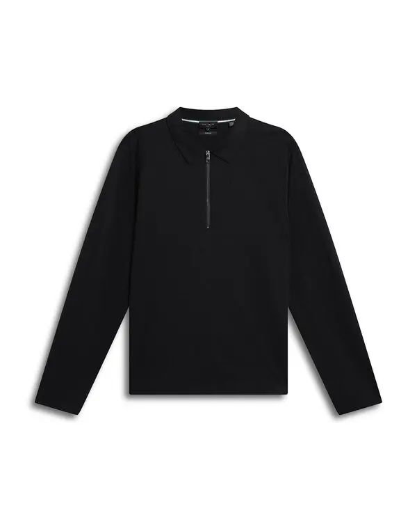 Ted Baker London Wyther Mixed Texture Half Zip Shirt