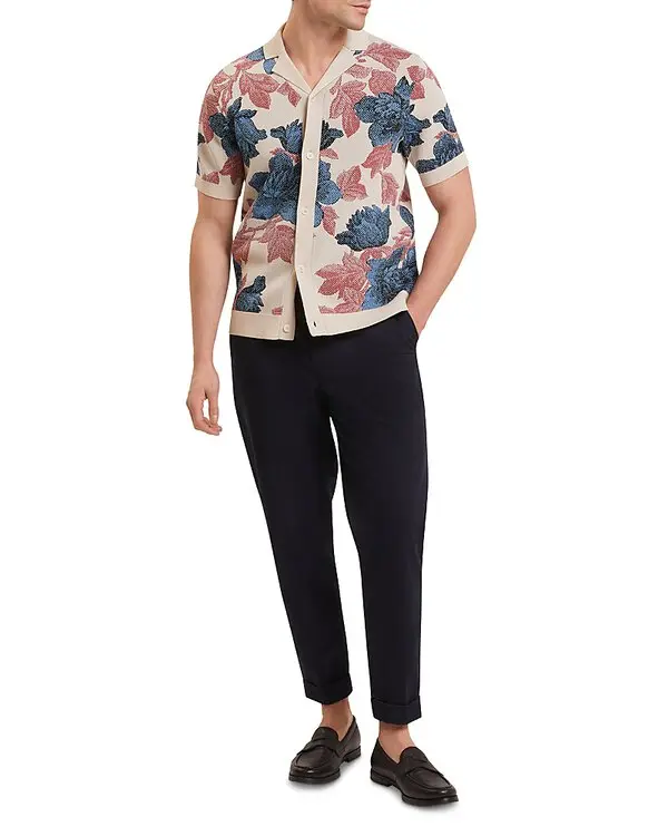 Ted Baker London Ashqara Short Sleeve Relaxed Floral Button Through Shirt - Multicolor