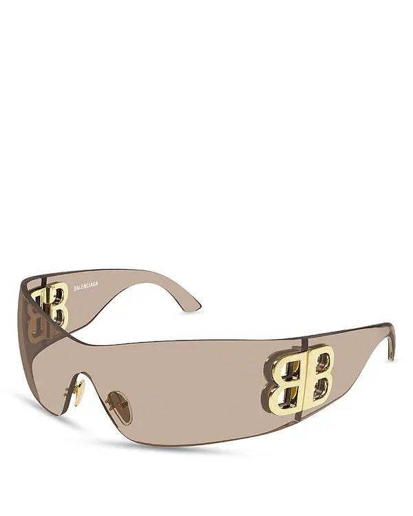 Balenciaga Mask Sunglasses 99mm - Brown