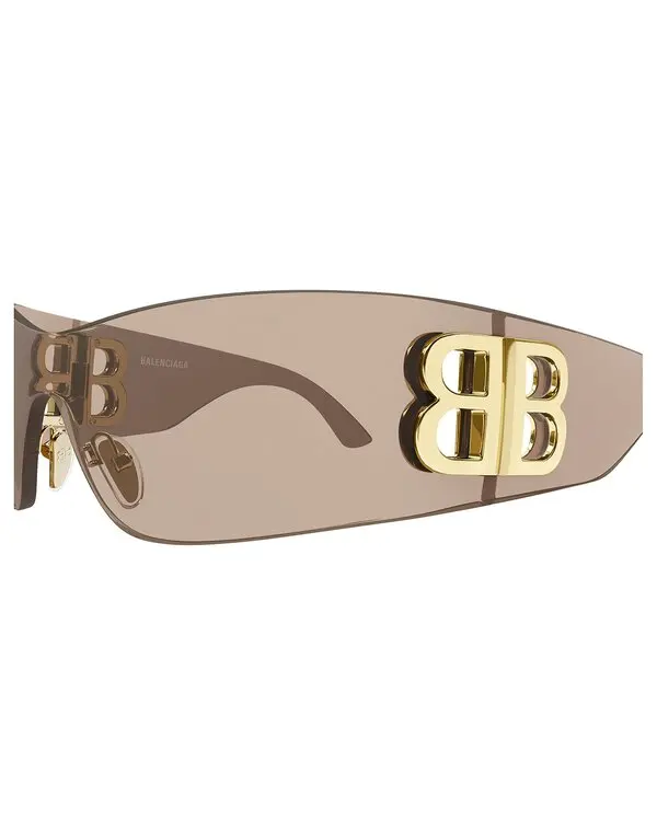 Balenciaga Mask Sunglasses 99mm - Brown