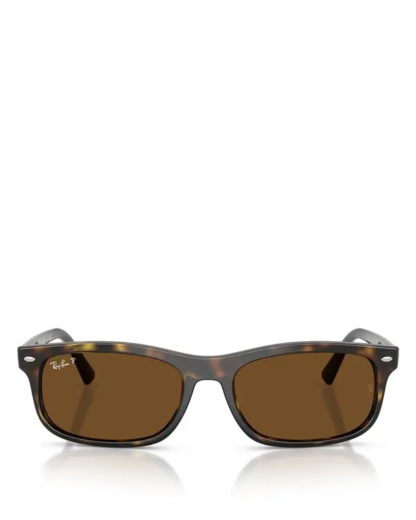 Ray-ban Rectangular Sunglasses, 57mm - Havana/polarized Brown