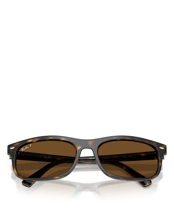 Ray-ban Rectangular Sunglasses, 57mm - Havana/polarized Brown