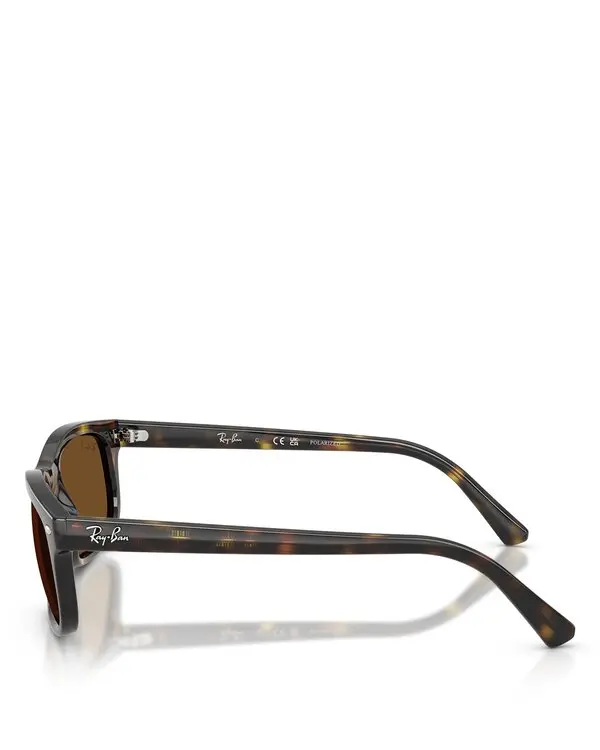 Ray-ban Rectangular Sunglasses, 57mm - Havana/polarized Brown