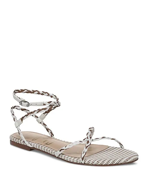 Sam Edelman Ellina Braided Flat Sandals - Ivory Taupe