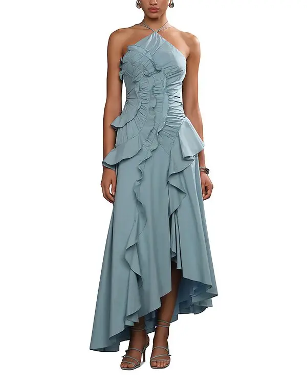 AMUR Ottavia Ruffled Dress - Cumulus