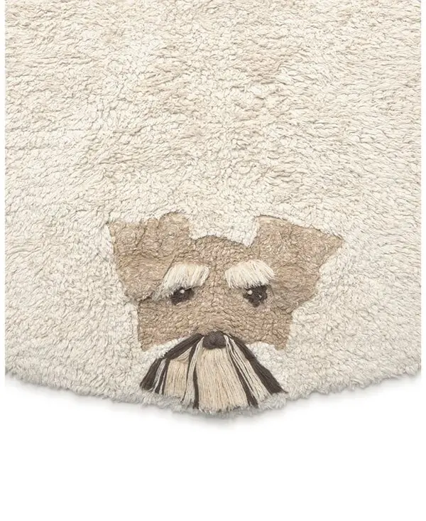 LORENA CANALS Wouf Wouf Washable Rug Dogs 4'7x4'7 Round Area Rug