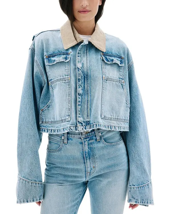 SLVRLAKE Cropped Worker Jean Jacket