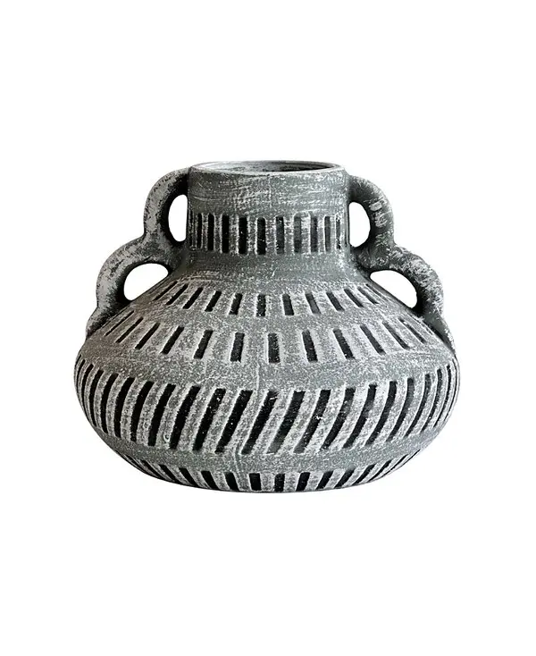 TOV FURNITURE Earthenware Aztec Wide Flower Vase