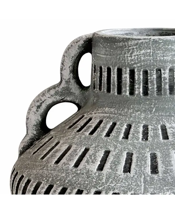 TOV FURNITURE Earthenware Aztec Wide Flower Vase