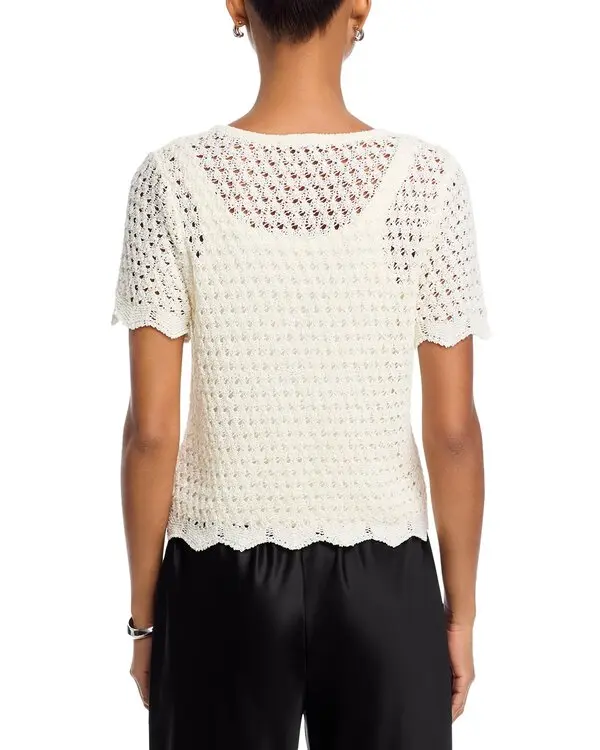 FORE Eyelet Crocheted Cardigan