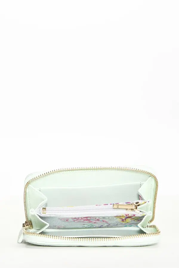 Chanel Lambskin Zip Around Coin Purse - Green