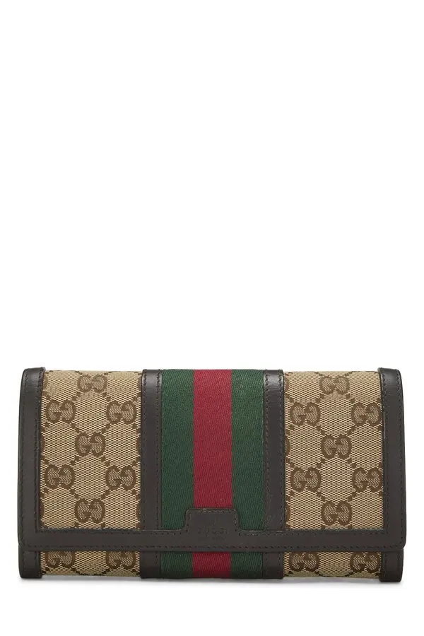 Gucci Original Gg Canvas Web Wallet