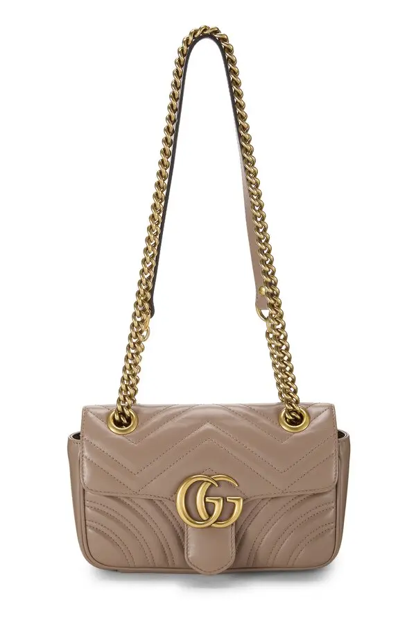 Gucci Leather Gg Marmont Mini Shoulder Bag