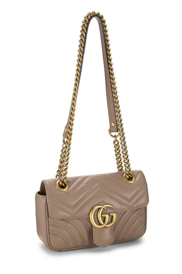 Gucci Leather Gg Marmont Mini Shoulder Bag