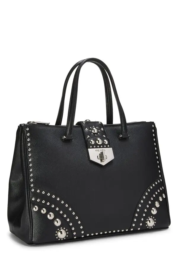 Prada Studded Saffiano Tote