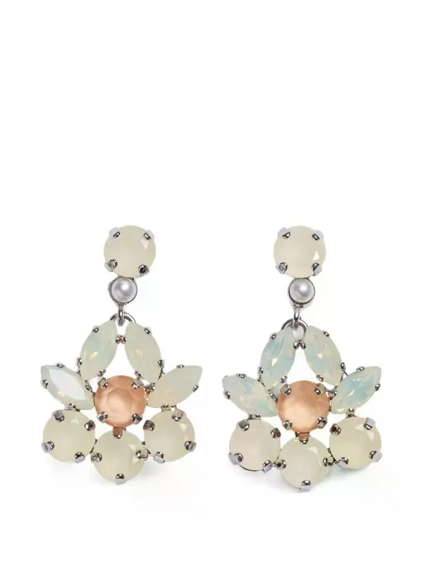 Simone Rocha Heartbloom Drop Earrings - Silver