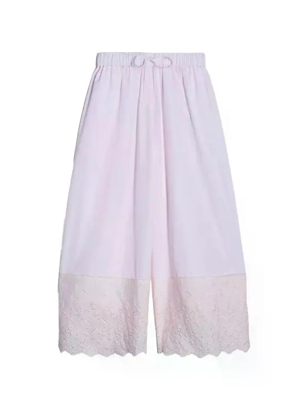 Simone Rocha Lace-trimmed Cropped Trousers