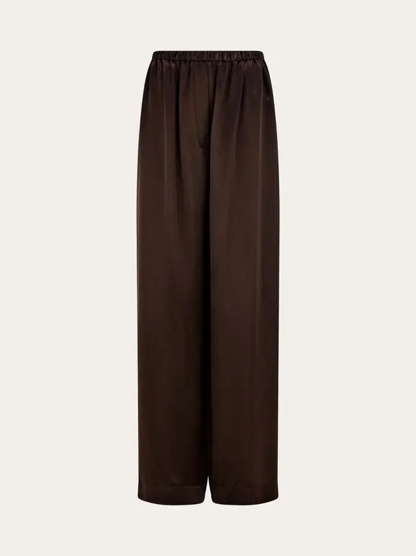 FERRAGAMO Satin Trouser - Brown