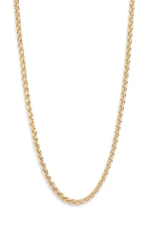 Nordstrom Demi Fine Wheat Chain Necklace - 14k Gold Plated