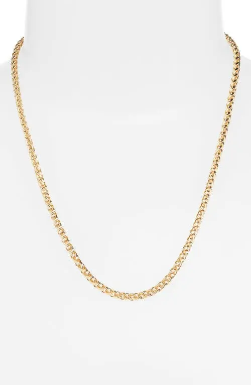 Nordstrom Demi Fine Wheat Chain Necklace - 14k Gold Plated