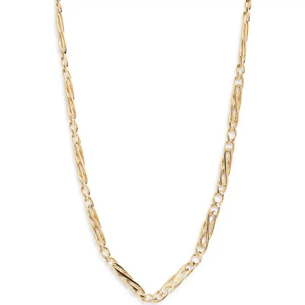 Nordstrom Demi Fine Figaro Chain Necklace - 14k Gold Plated