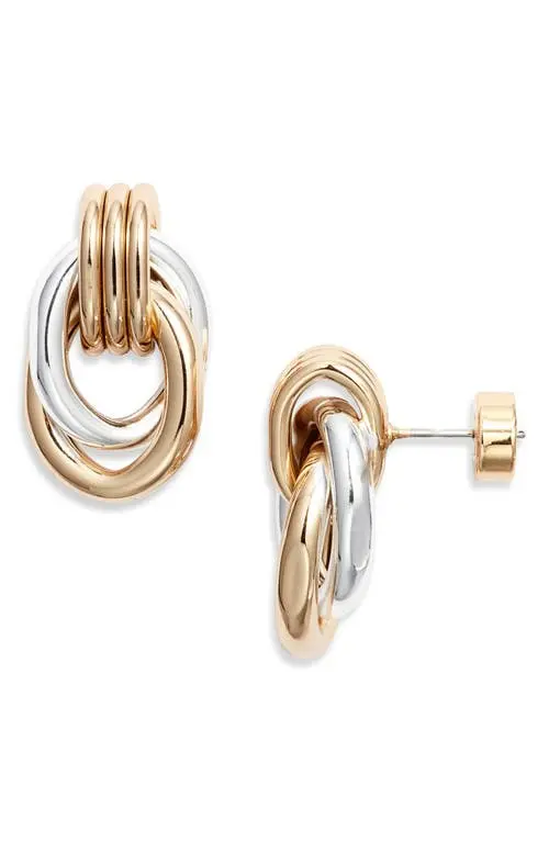 Nordstrom Doorknocker Drop Earrings - 14k Goldterling Plated