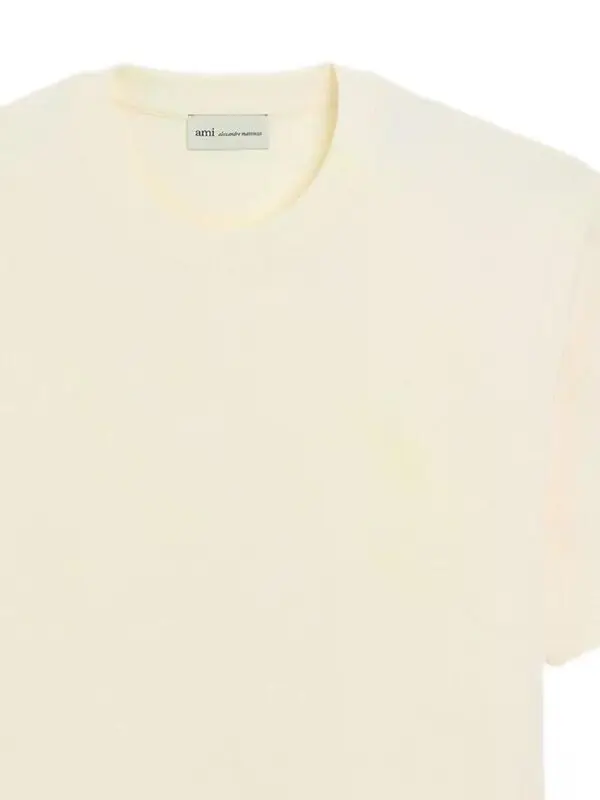 AMI Paris De Coeur Cotton T-shirt - Neutrals