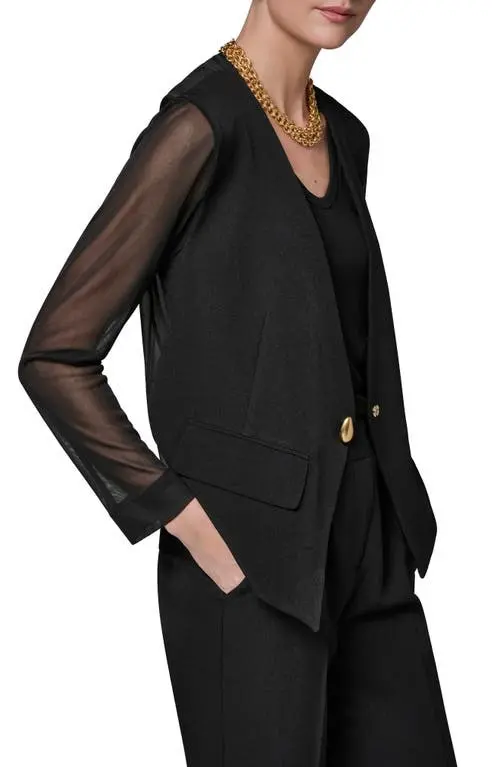 Donna Karan New York Sheer Contrast Jacket